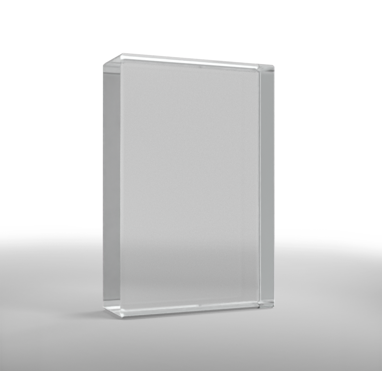 Vertical Crystal Block Award - small - blank – altrum