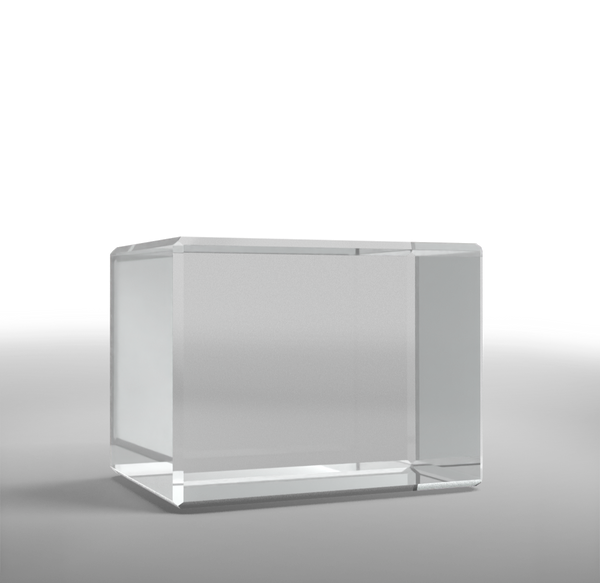 Crystal Horizontal Elongated Cube Award - small - blank – altrum